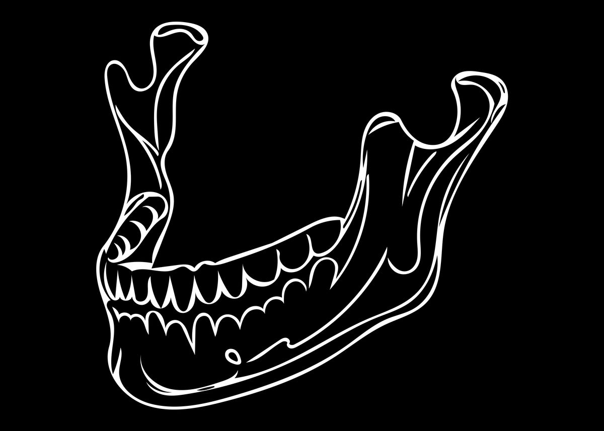 'Jaw Line Art Minimal' Poster, picture, metal print, paint by Chris ...
