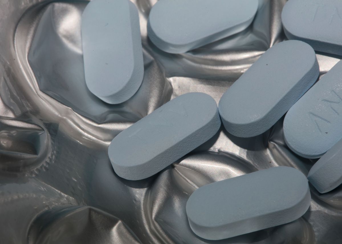 'Blue agardon pills macro' Poster, picture, metal print, paint by ...