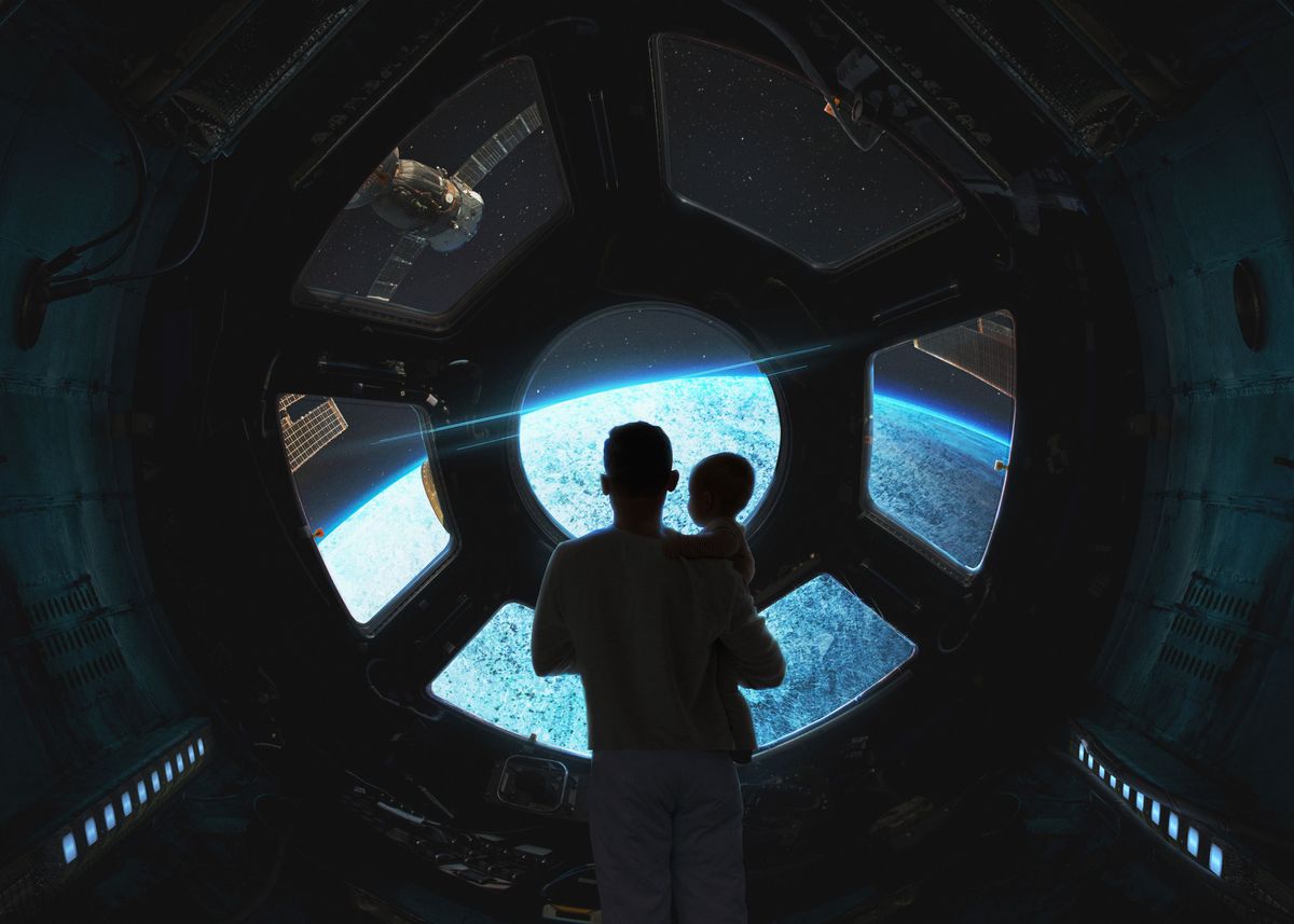 'Planet approaching' Poster, picture, metal print, paint by Kindred ...