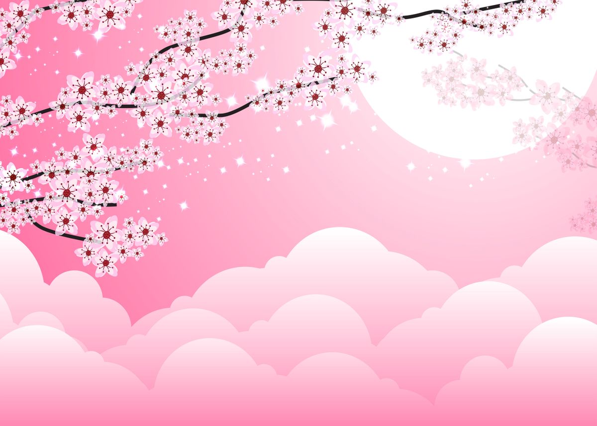 'Japanese Sakura' Poster by Chisato Nishikigi | Displate