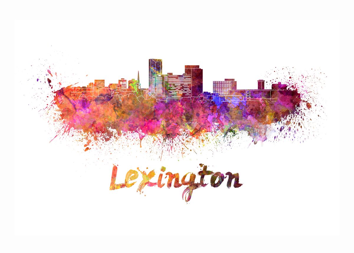 'Lexington skyline' Poster by Cristina Romero | Displate