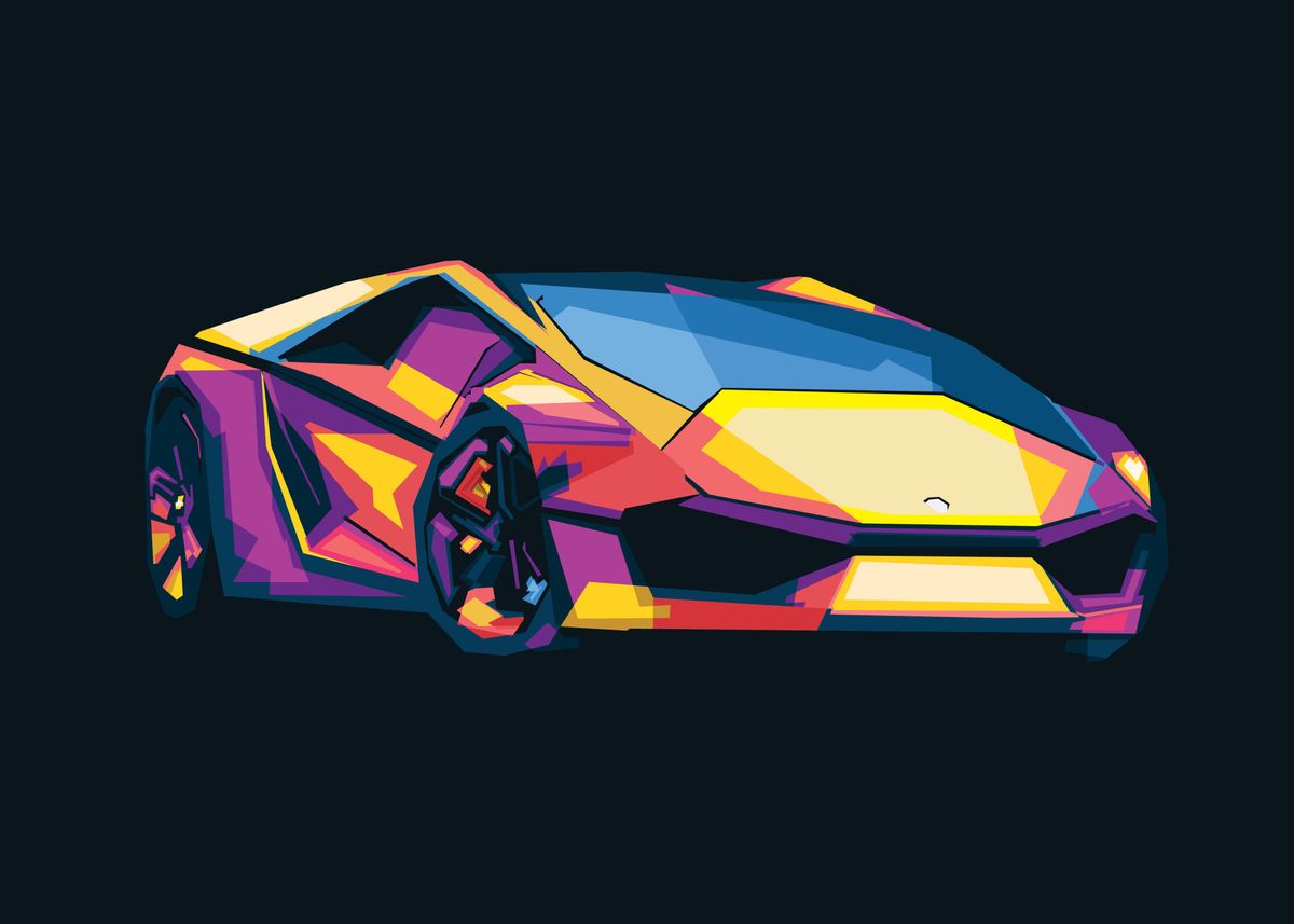 'Car Terzo Milenio Pop art' Poster, picture, metal print, paint by ...