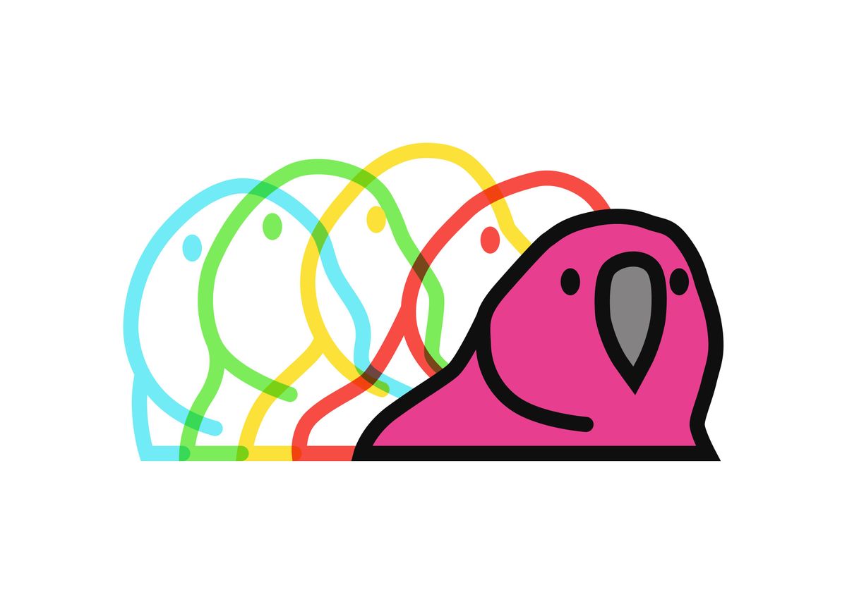 'Party parrot' Poster, picture, metal print, paint by deadpine | Displate