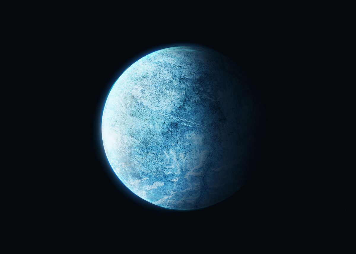 'Icy Planet' Poster by Kindred Pixels | Displate