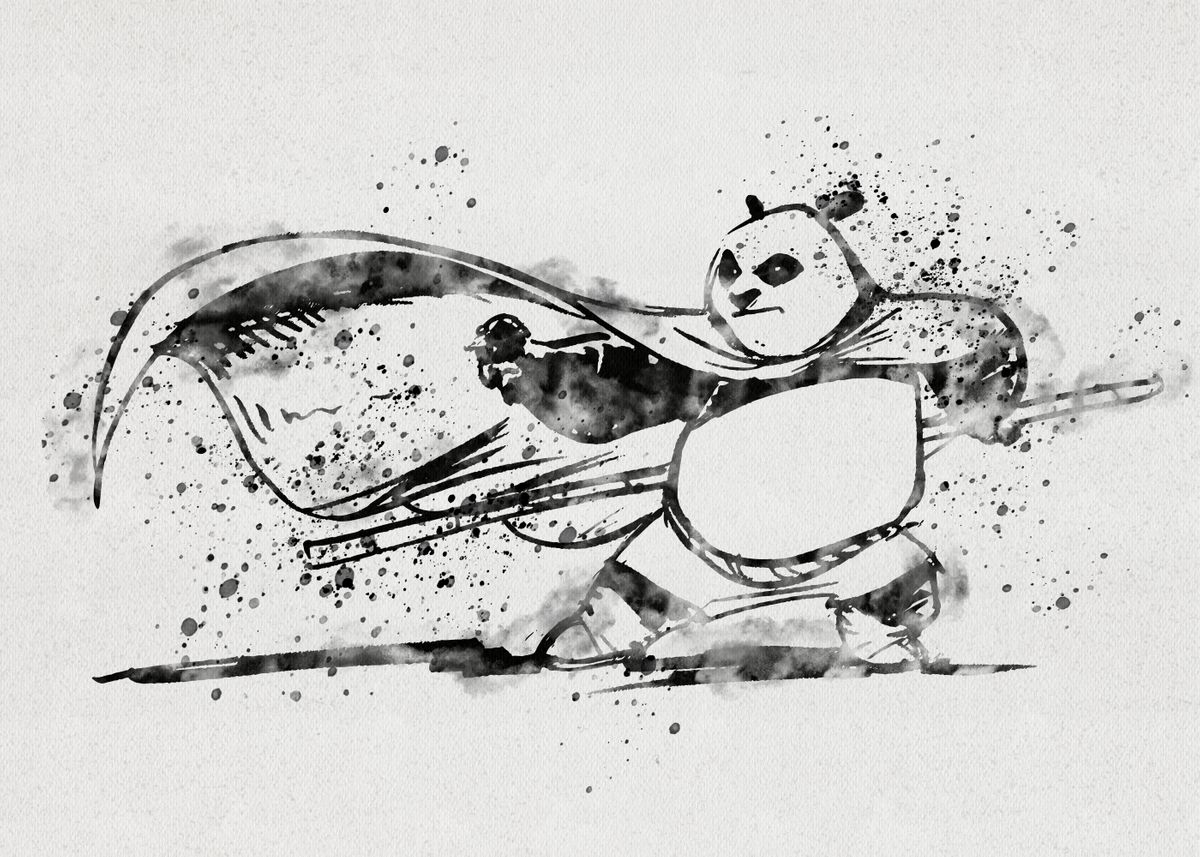 'Master Po' Poster, picture, metal print, paint by Kung Fu Panda | Displate