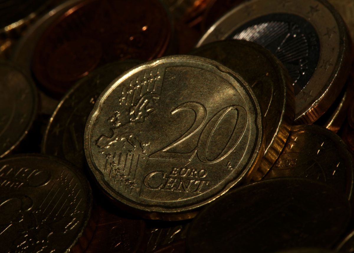 'Euro metal coins close up' Poster by BakalaeroZz Photography | Displate