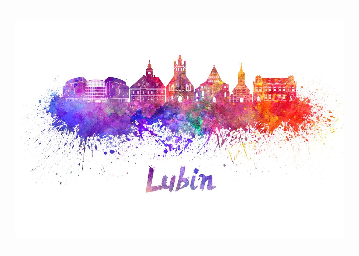 'Lubin skyline' Poster, picture, metal print, paint by Cristina Romero ...