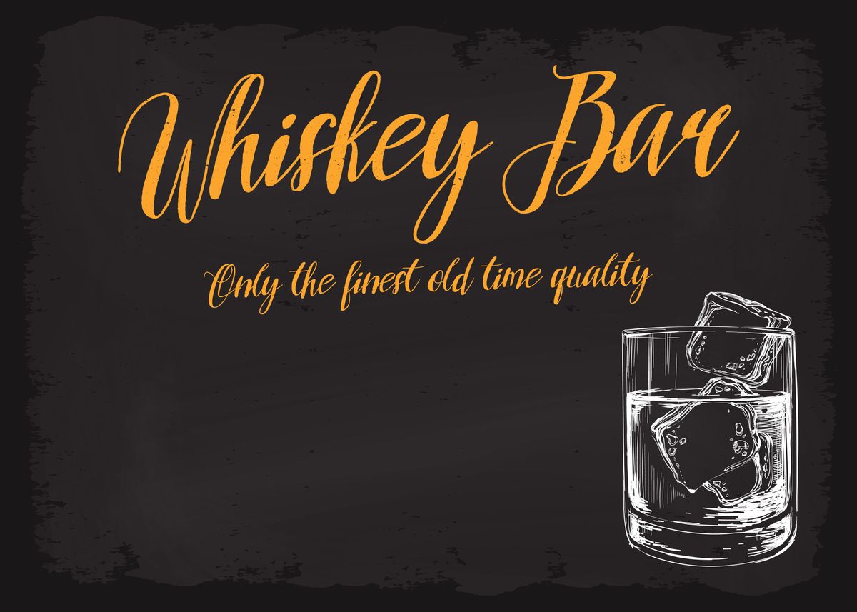 'Whiskey Bar Whisky' Poster, picture, metal print, paint by dkDesign ...