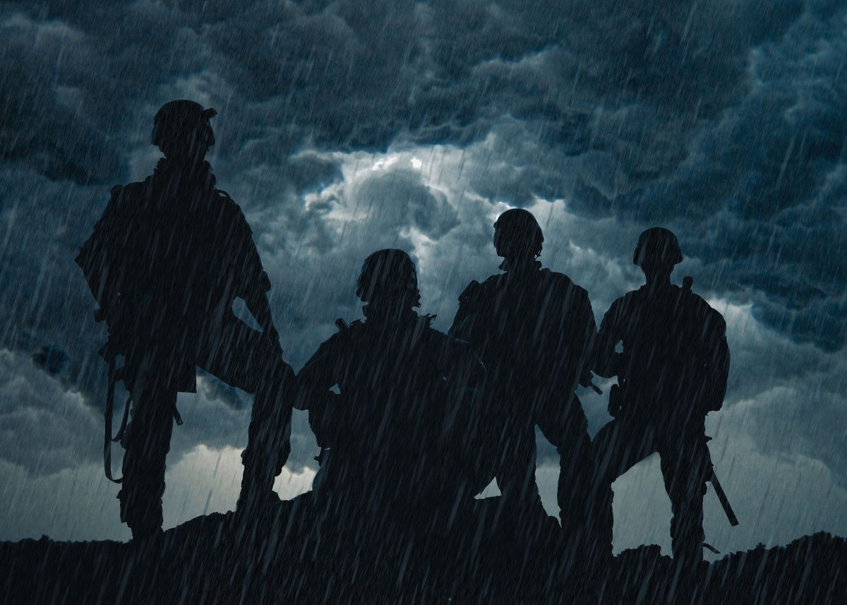 'United States Army rangers' Poster, picture, metal print, paint by ...