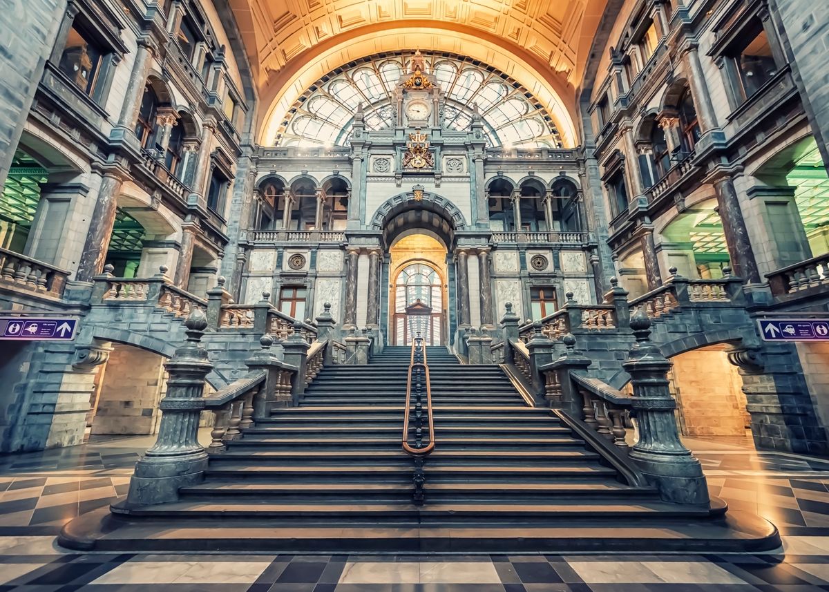 'Antwerpen Centraal' Poster by Mango Art | Displate