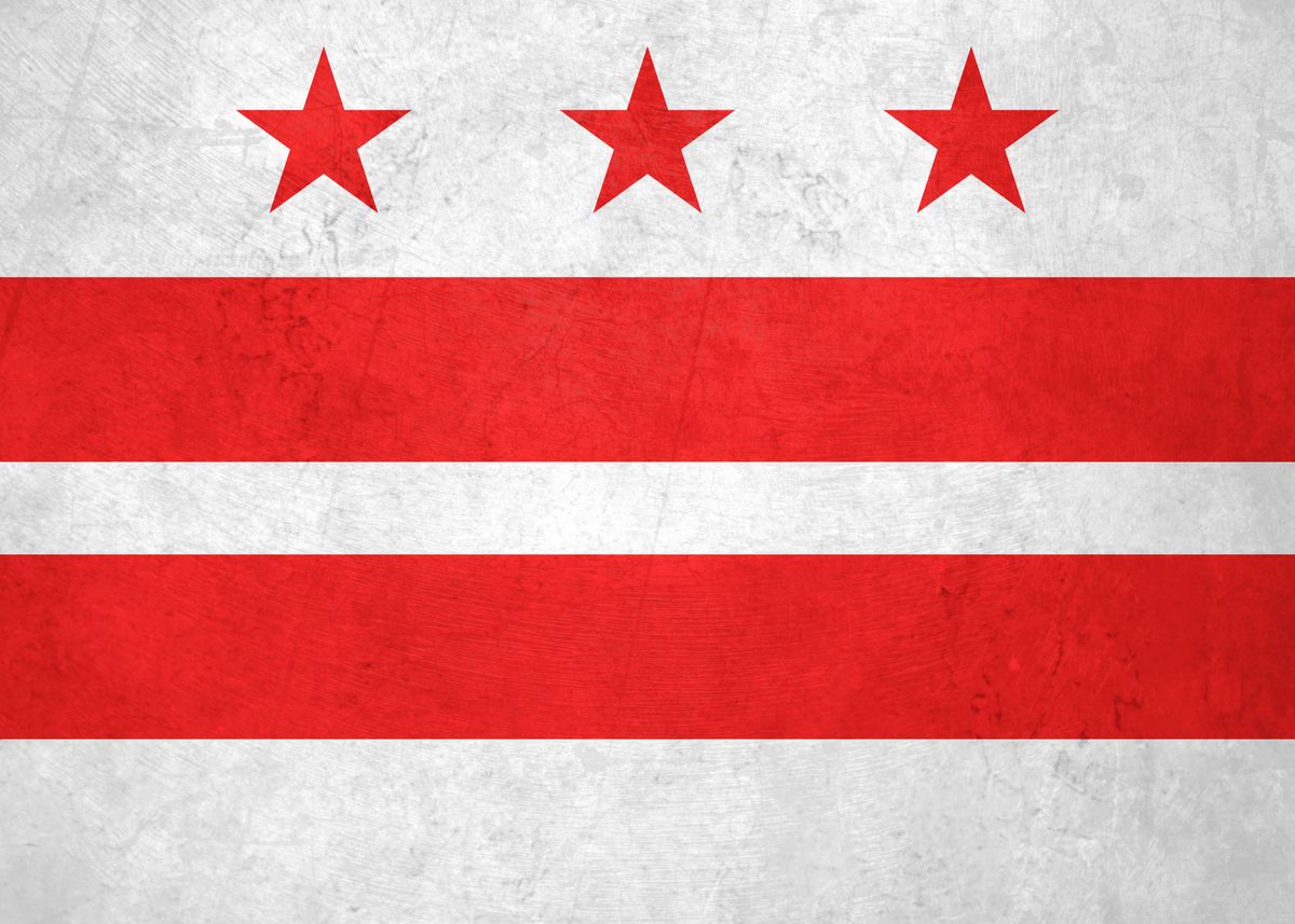 'Flag of Washington DC' Poster by Angelos Zachariou | Displate