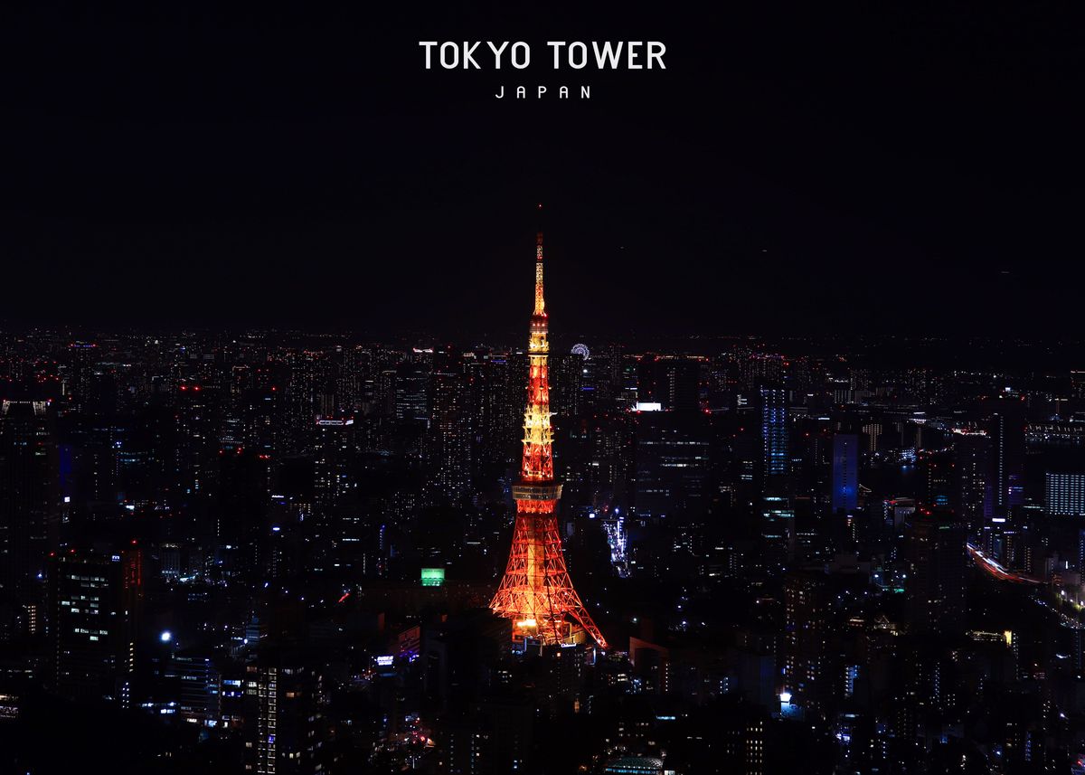 'Tokyo Tower ' Poster, picture, metal print, paint by Travel Addict ...