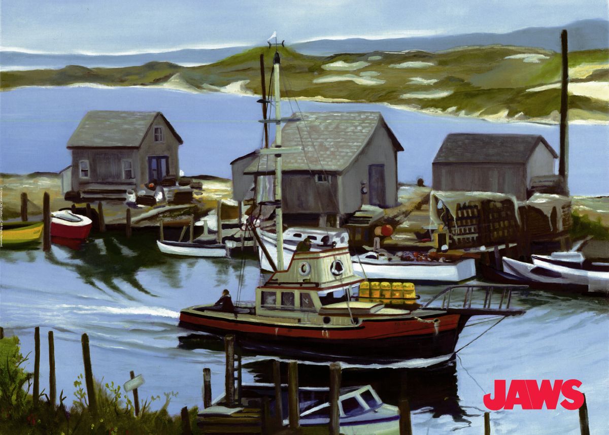 'JAWS painting' Poster, picture, metal print, paint by JAWS movie ...