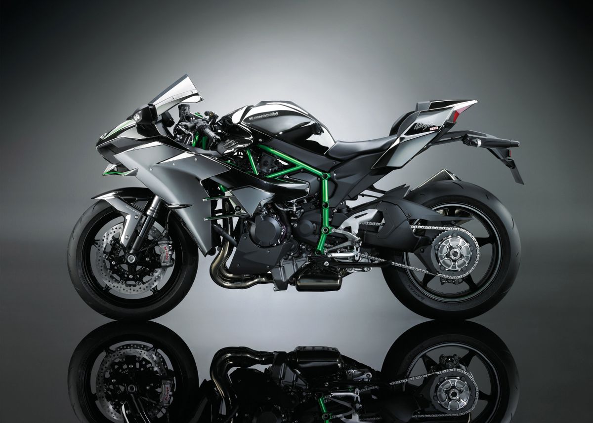 'Kawasaki NInja H2 H2R' Poster, picture, metal print, paint by ...