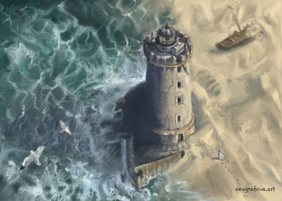 'Between Two Worlds' Poster, picture, metal print, paint by Anastasia ...