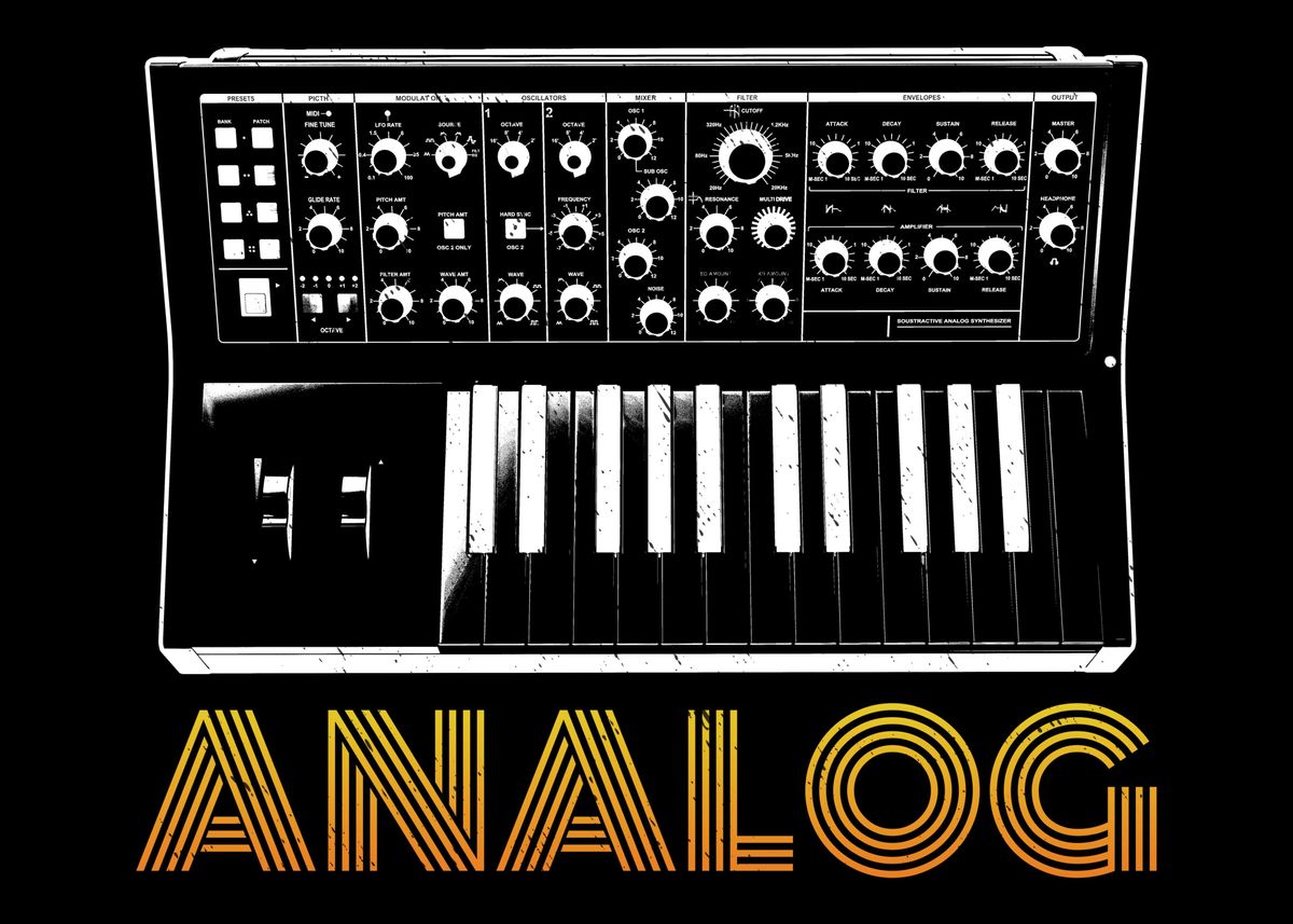 'Analog Modular Synthesizer' Poster, picture, metal print, paint by ...