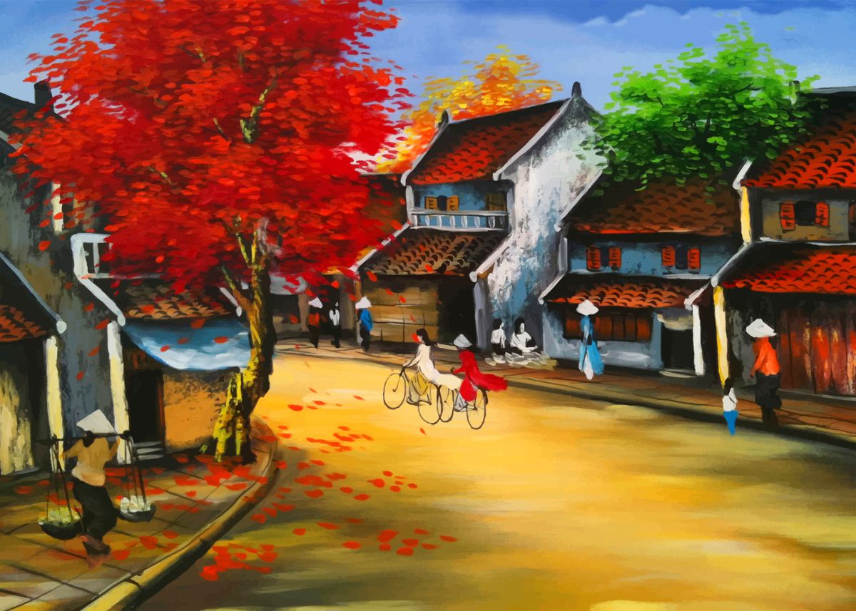 'Hanoi Vietnam' Poster by Chisato Nishikigi | Displate