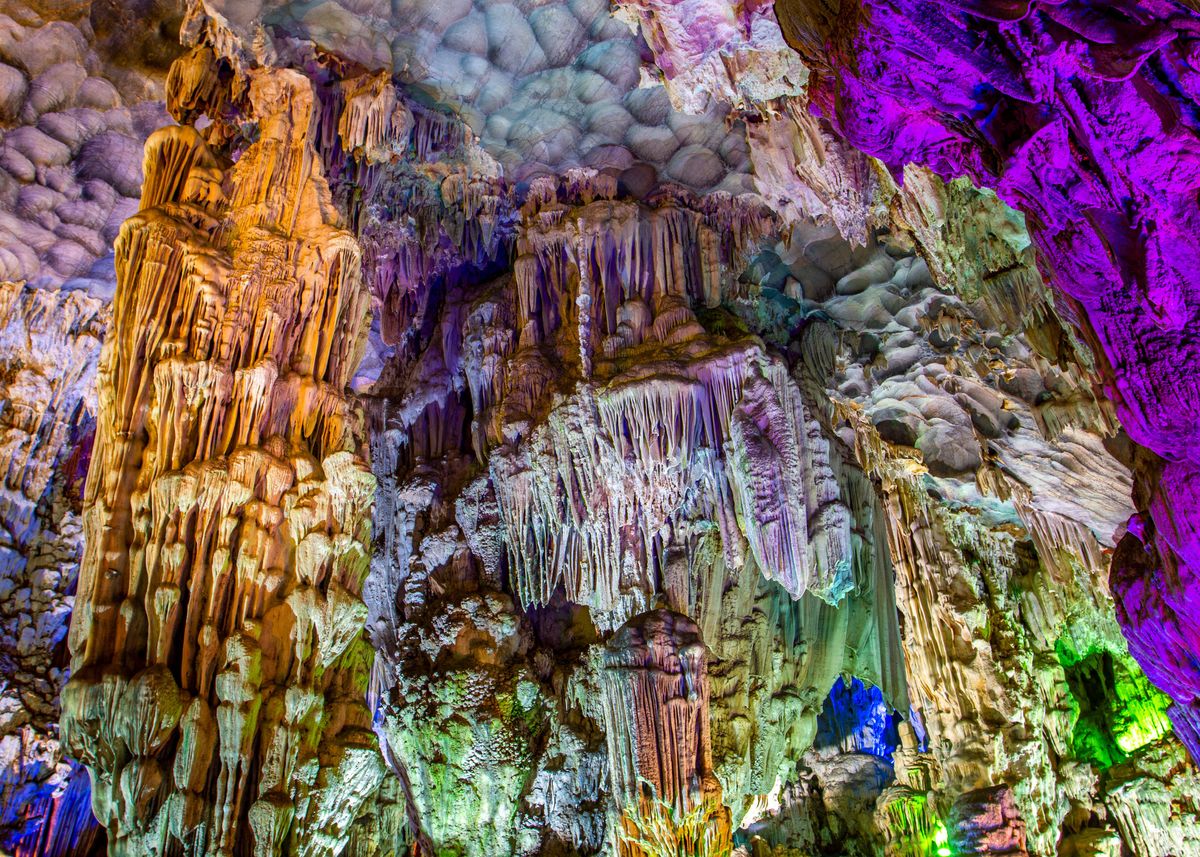 ' Amazing stalactites' Poster, picture, metal print, paint by Thanh ...