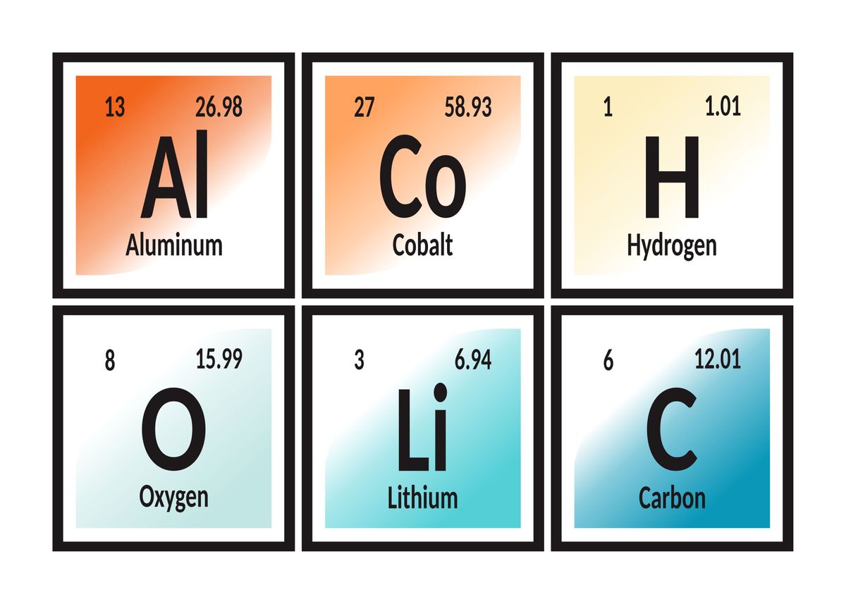 'Alcoholic Table of Element' Poster, picture, metal print, paint by ...