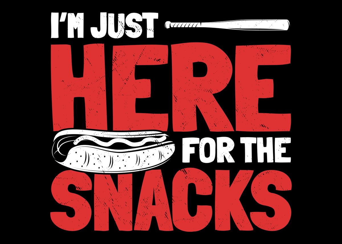 'Baseball Snack Food' Poster, picture, metal print, paint by ...