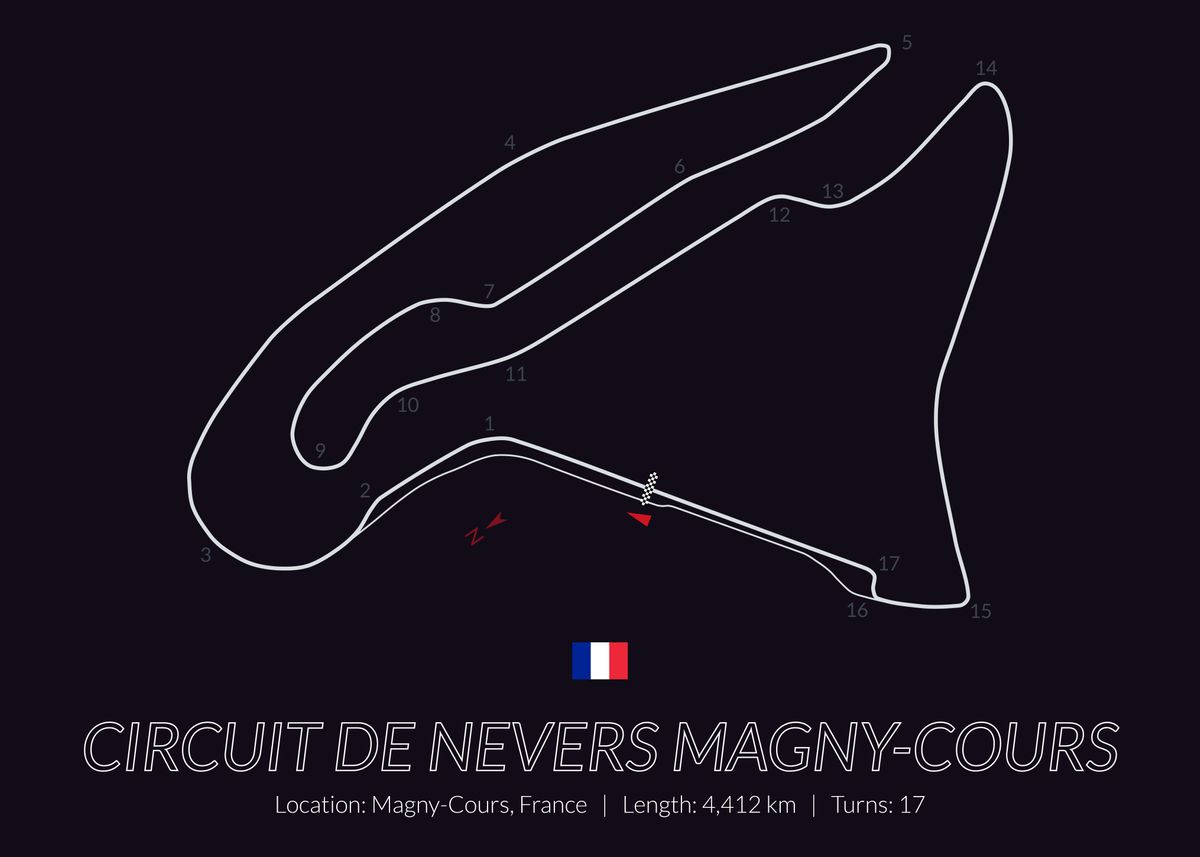 'Magny Cours French GP F1' Poster by dkDesign | Displate
