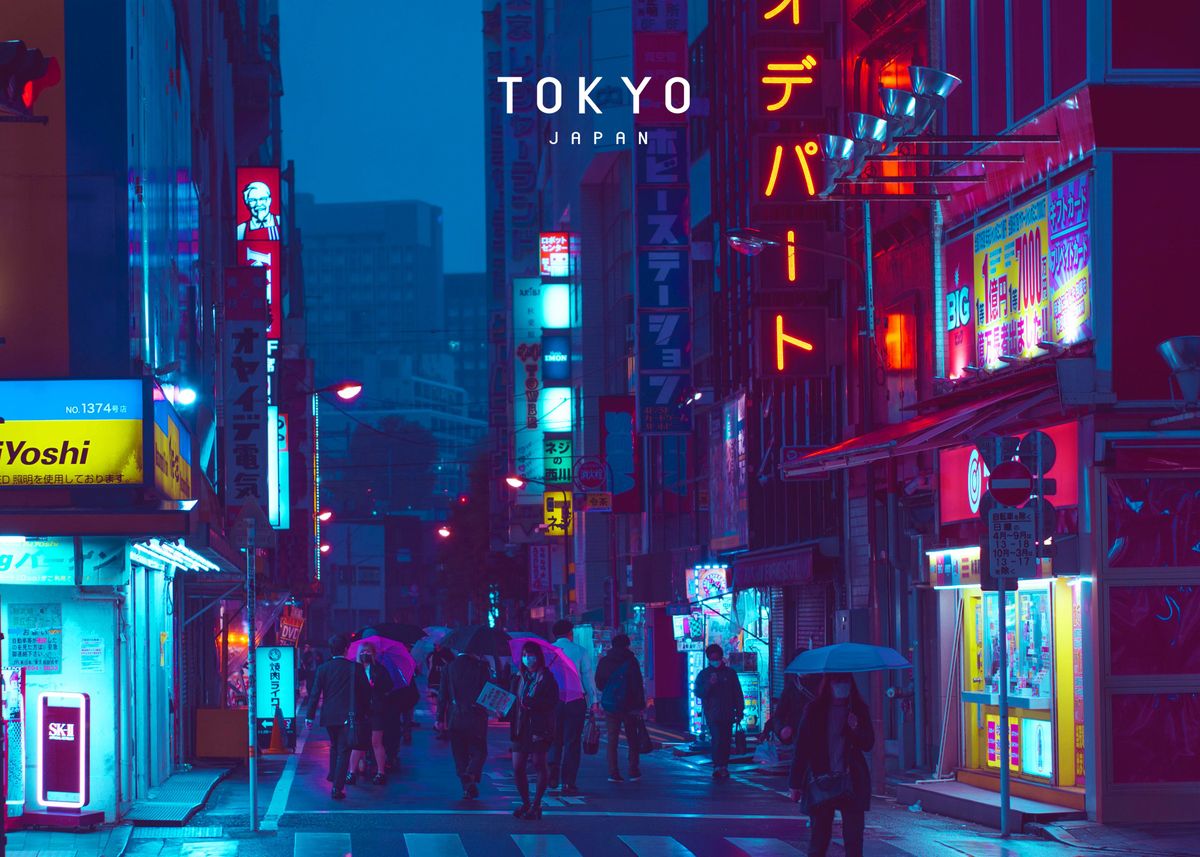 'Tokyo ' Poster, picture, metal print, paint by Famous City | Displate