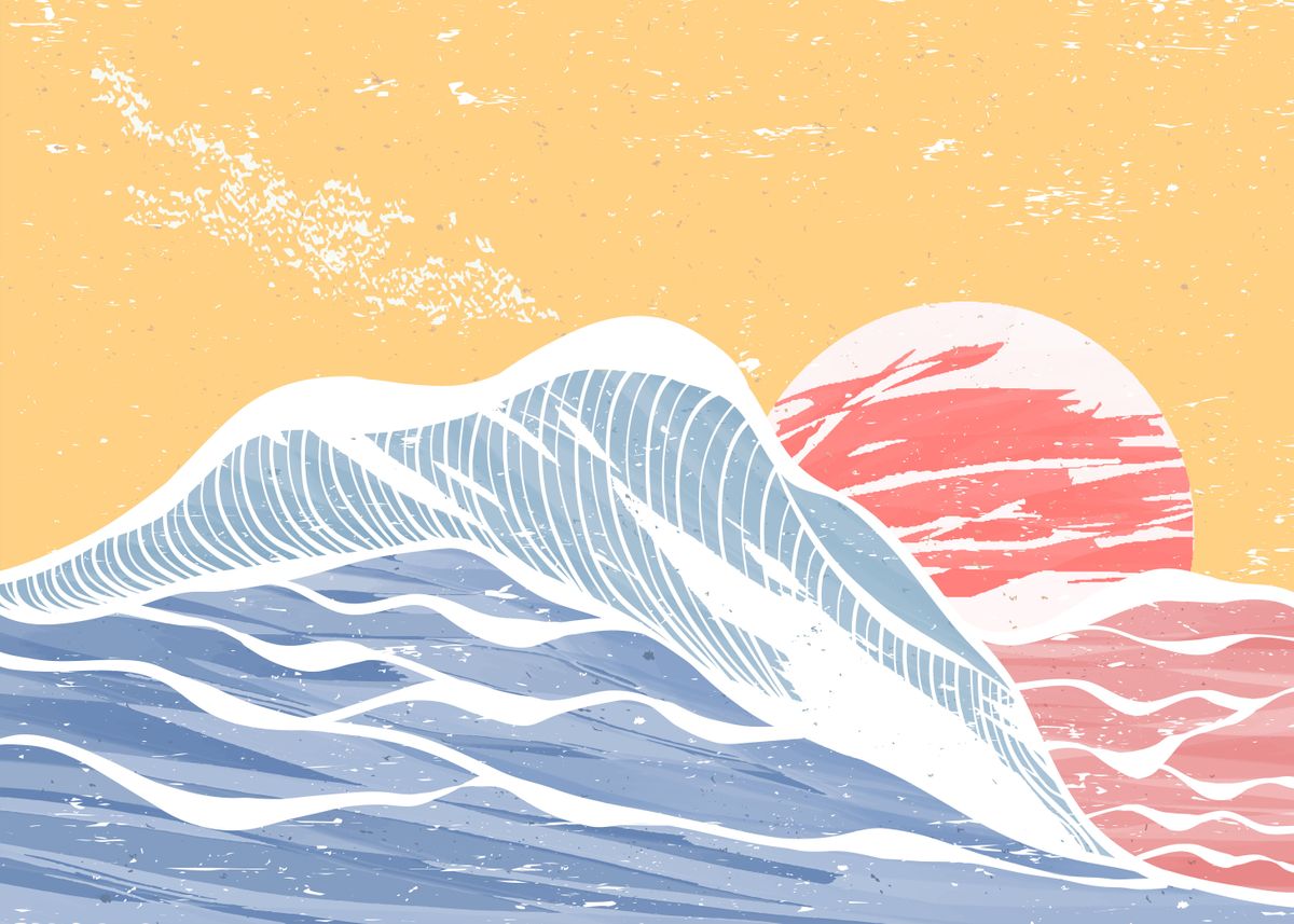 'Abstract Ocean wave' Poster by budi yanto | Displate