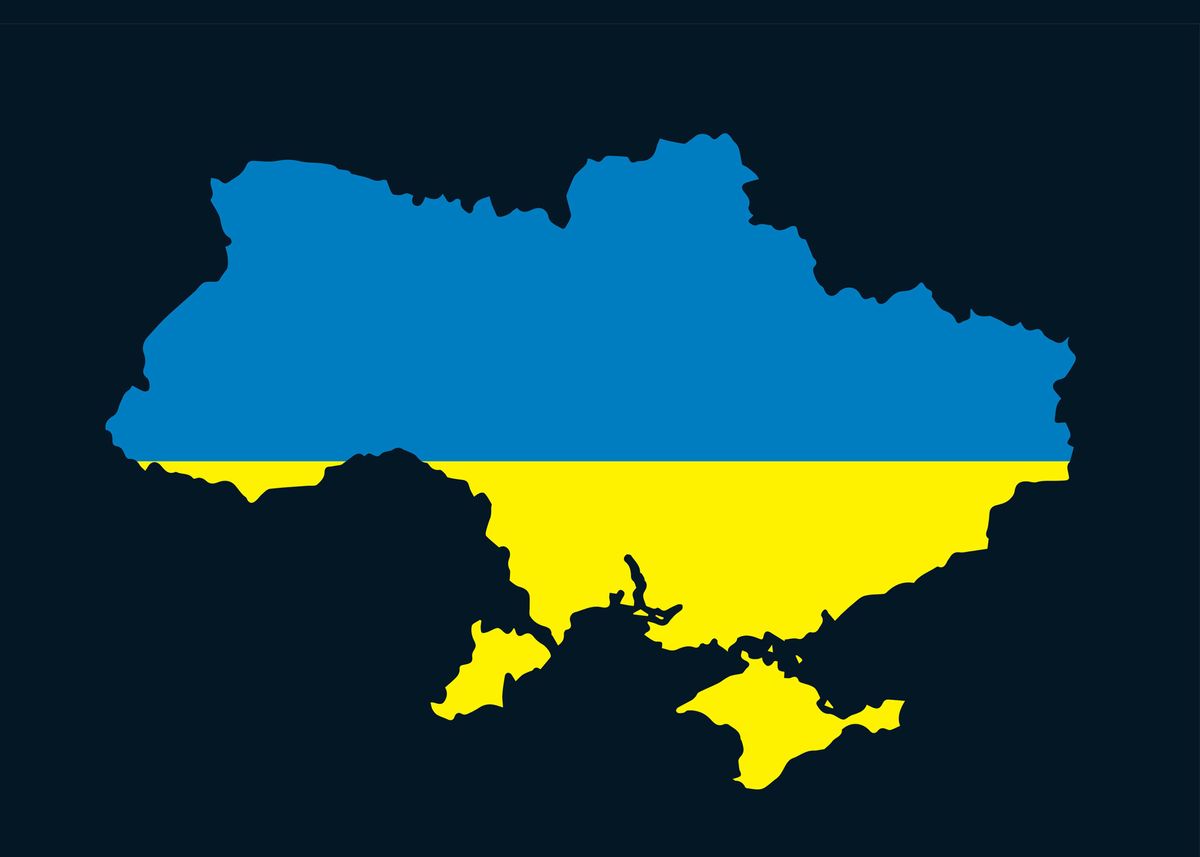 'Ukraine Map Area' Poster, picture, metal print, paint by Viability ...