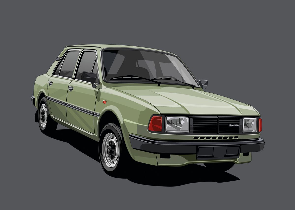 '1988 Skoda 120L ' Poster by capture art | Displate