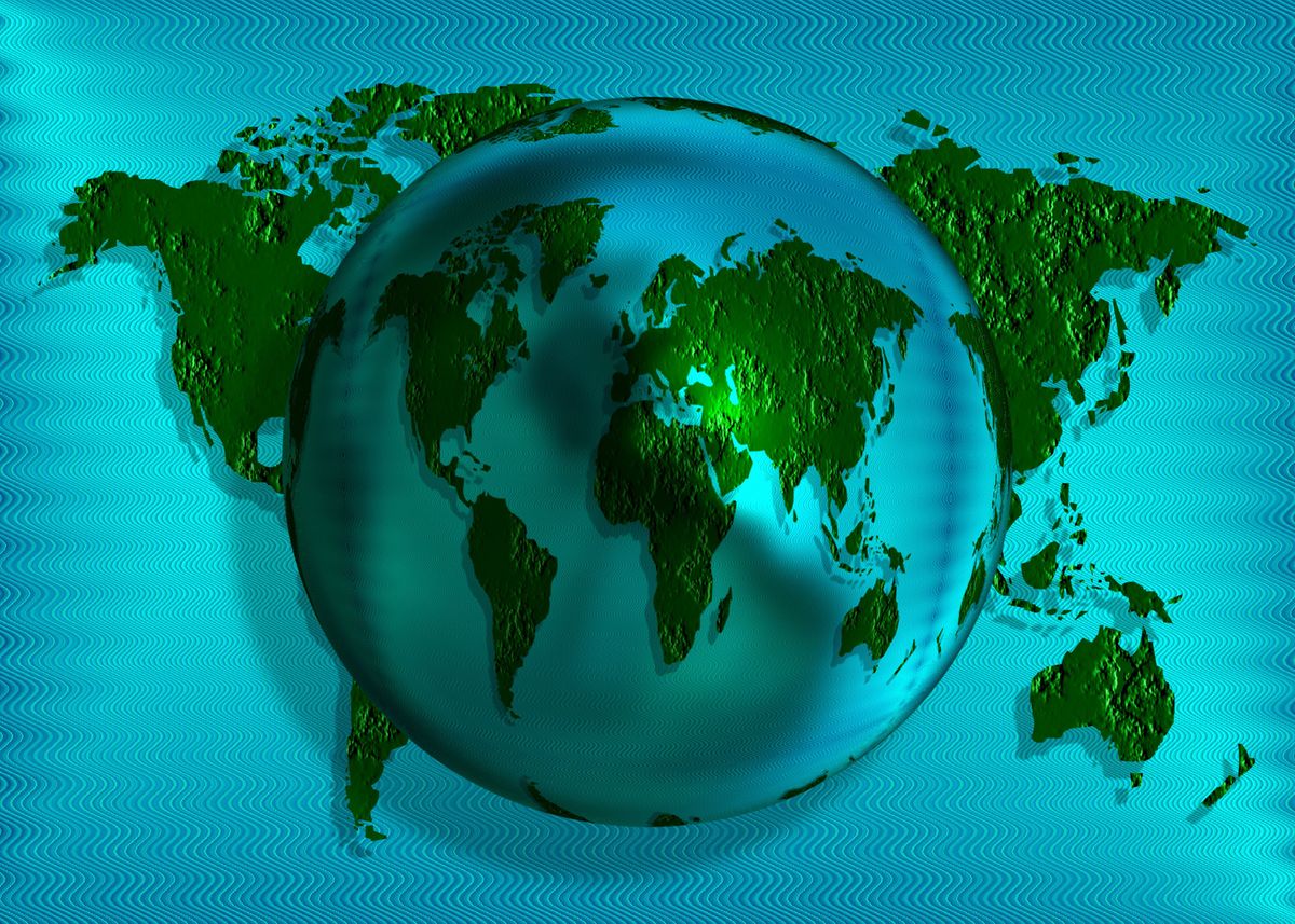 'World' Poster, picture, metal print, paint by Maja Vladisavljevic and ...