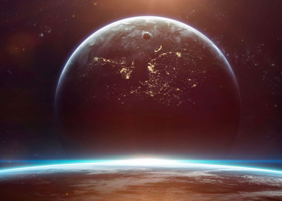 'Light of Heaven' Poster by Vintage Painting | Displate