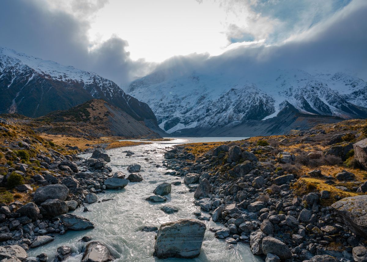 'Glacial Flow' Poster, picture, metal print, paint by Jake Steed | Displate