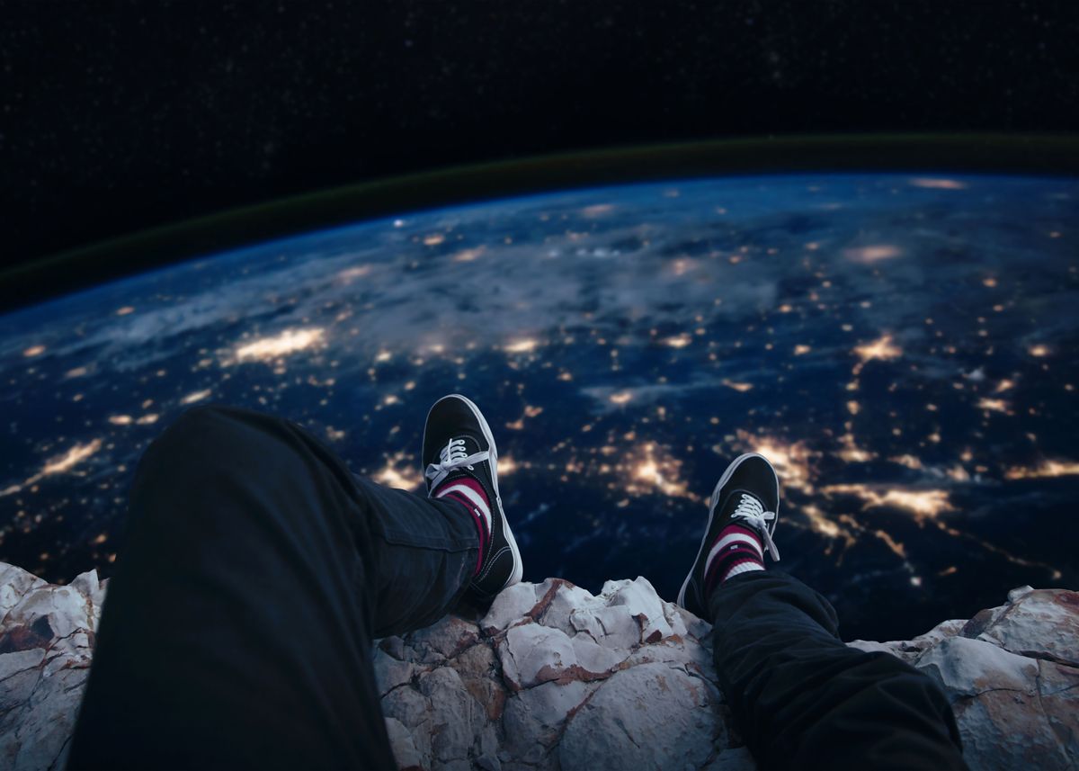 'Space Chill' Poster, picture, metal print, paint by Eko Cahyo | Displate