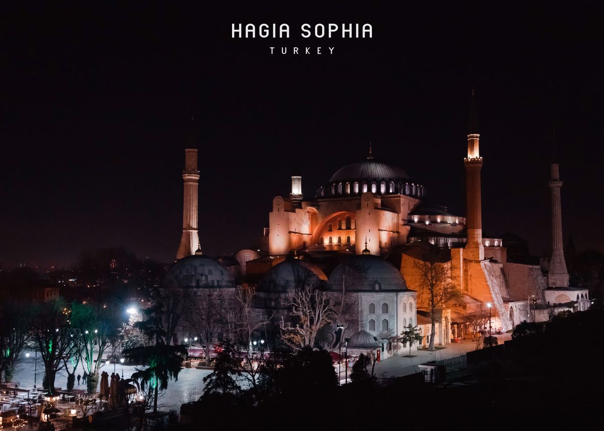 'Hagia Sophia ' Poster, picture, metal print, paint by Big City | Displate