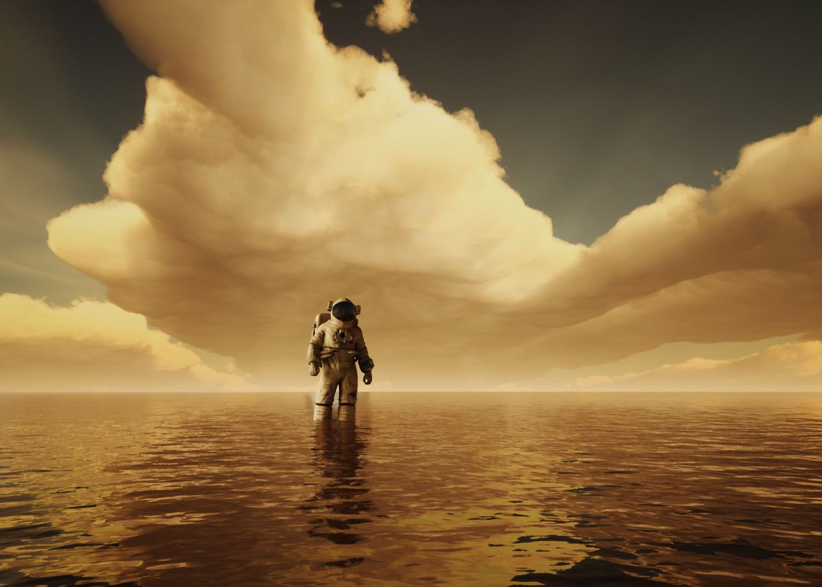 'Astronaut Spaceman ' Poster by Mea Mansell | Displate