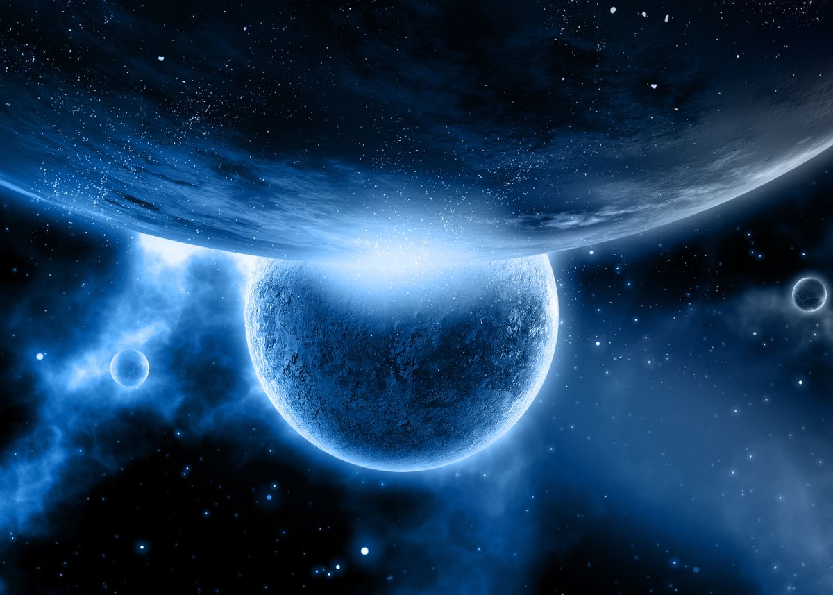 'Blue Light' Poster, picture, metal print, paint by Vintage Painting ...