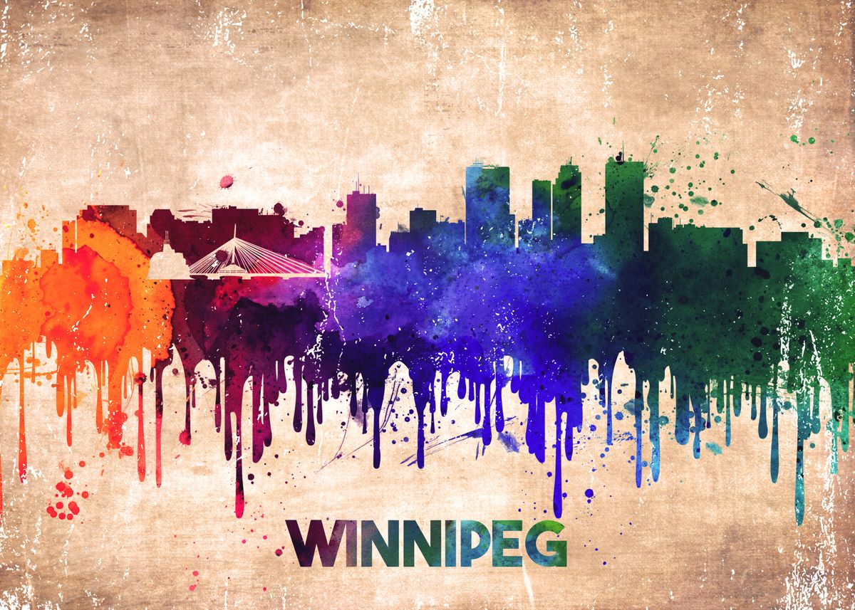 'Winnipeg' Poster, picture, metal print, paint by Van Zelman | Displate