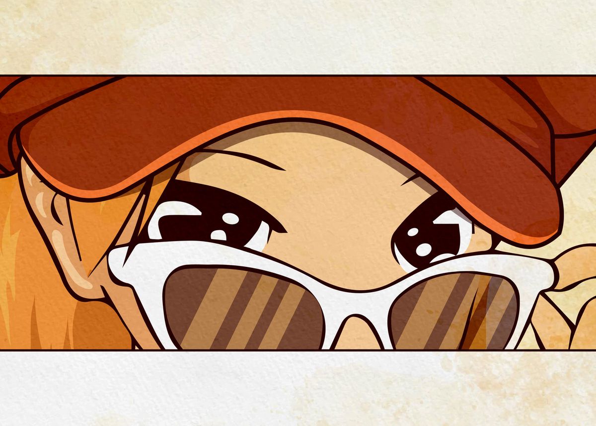 'Beatnik Anime Girl' Poster, picture, metal print, paint by ...