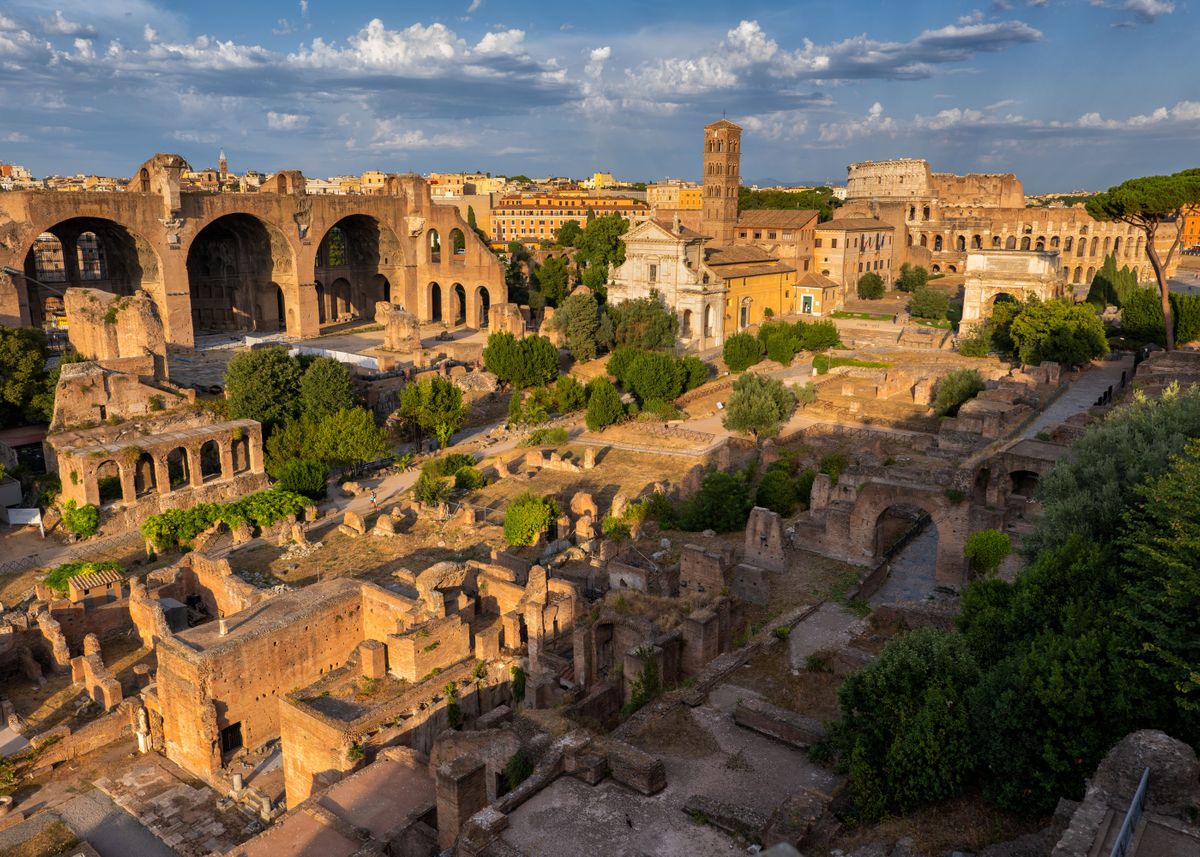 'Ancient Rome At Sunset' Poster, picture, metal print, paint by ...