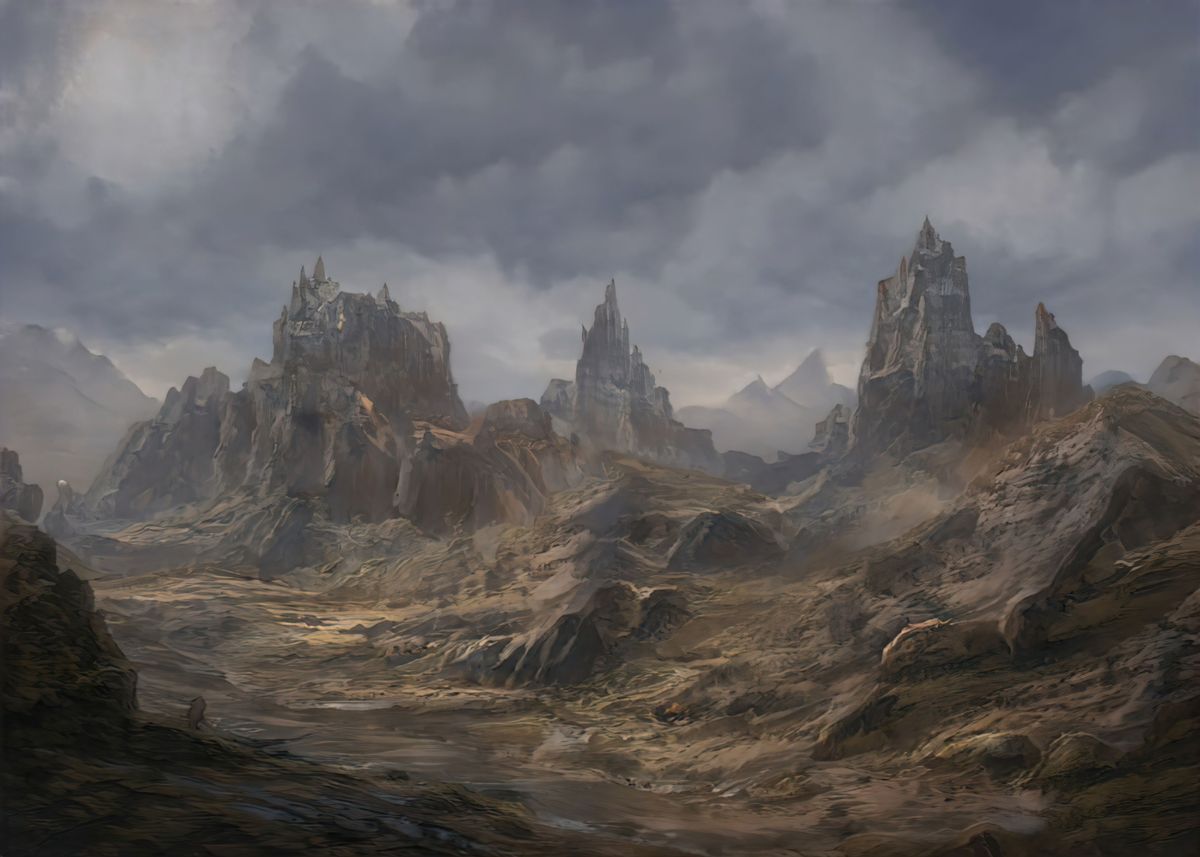 'Barren wasteland' Poster, picture, metal print, paint by Designersen ...