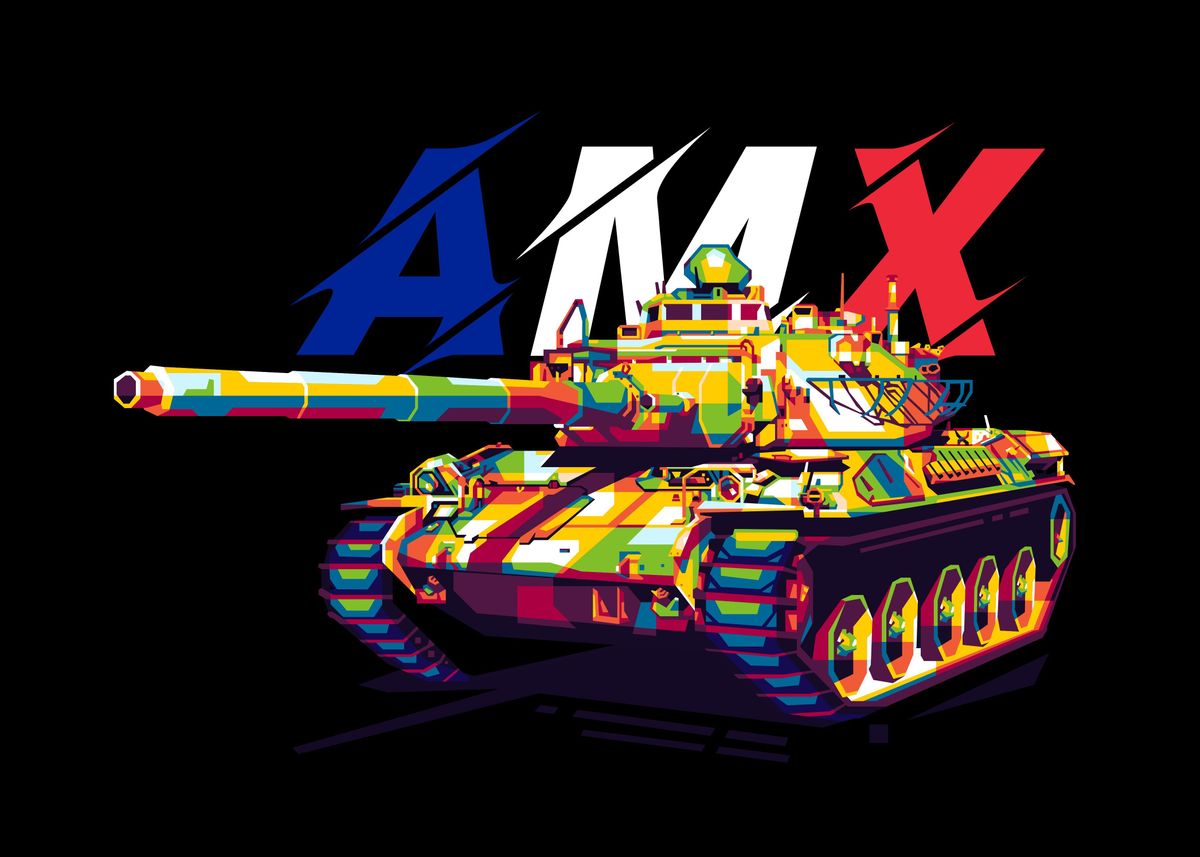 'AMX 30 MBT' Poster, picture, metal print, paint by Lintang Wicaksono ...