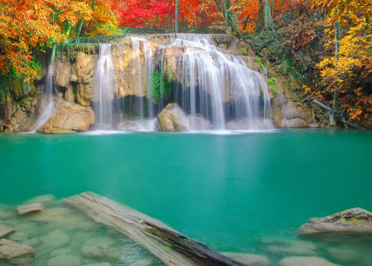 'Waterfall Nature' Poster, picture, metal print, paint by Mea Mansell ...