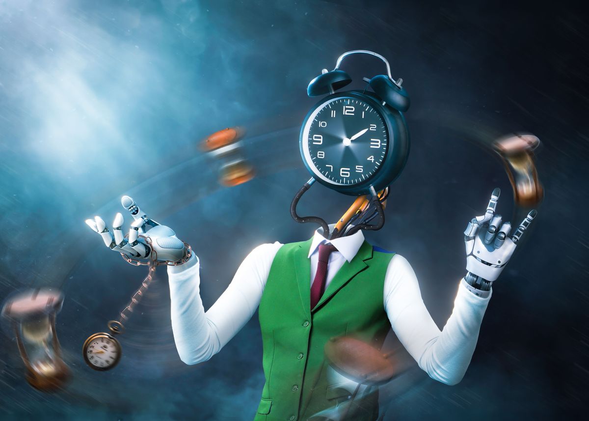 'Father Time' Poster, picture, metal print, paint by snazzoid | Displate