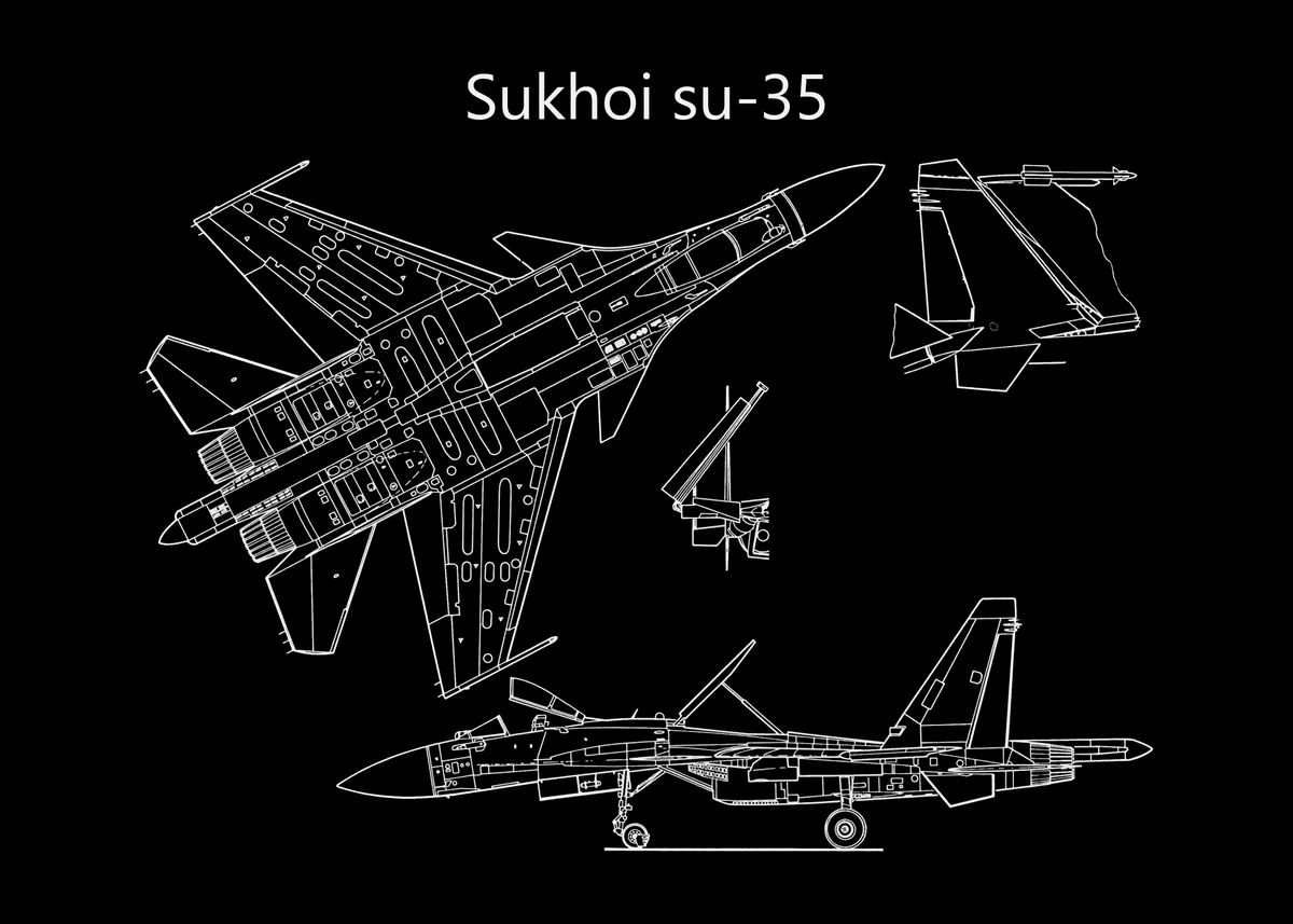 'sukhoi su35' Poster by Number Nine | Displate