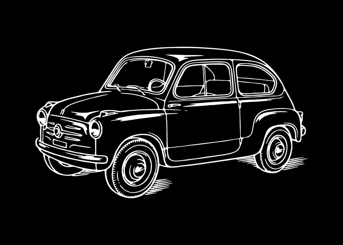 'fiat' Poster by Number Nine | Displate