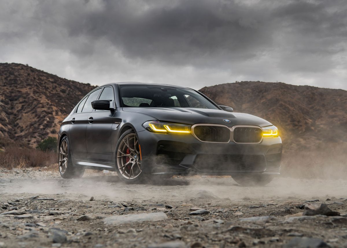 'BMW M5 CS' Poster, picture, metal print, paint by Marcel Lee | Displate