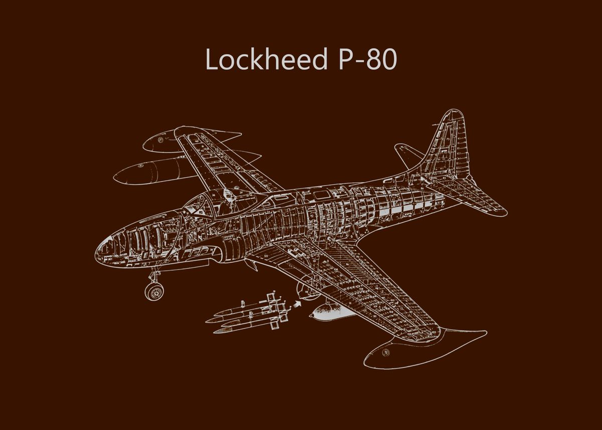 'Lockheed P80 ' Poster, picture, metal print, paint by Amazing Artist ...