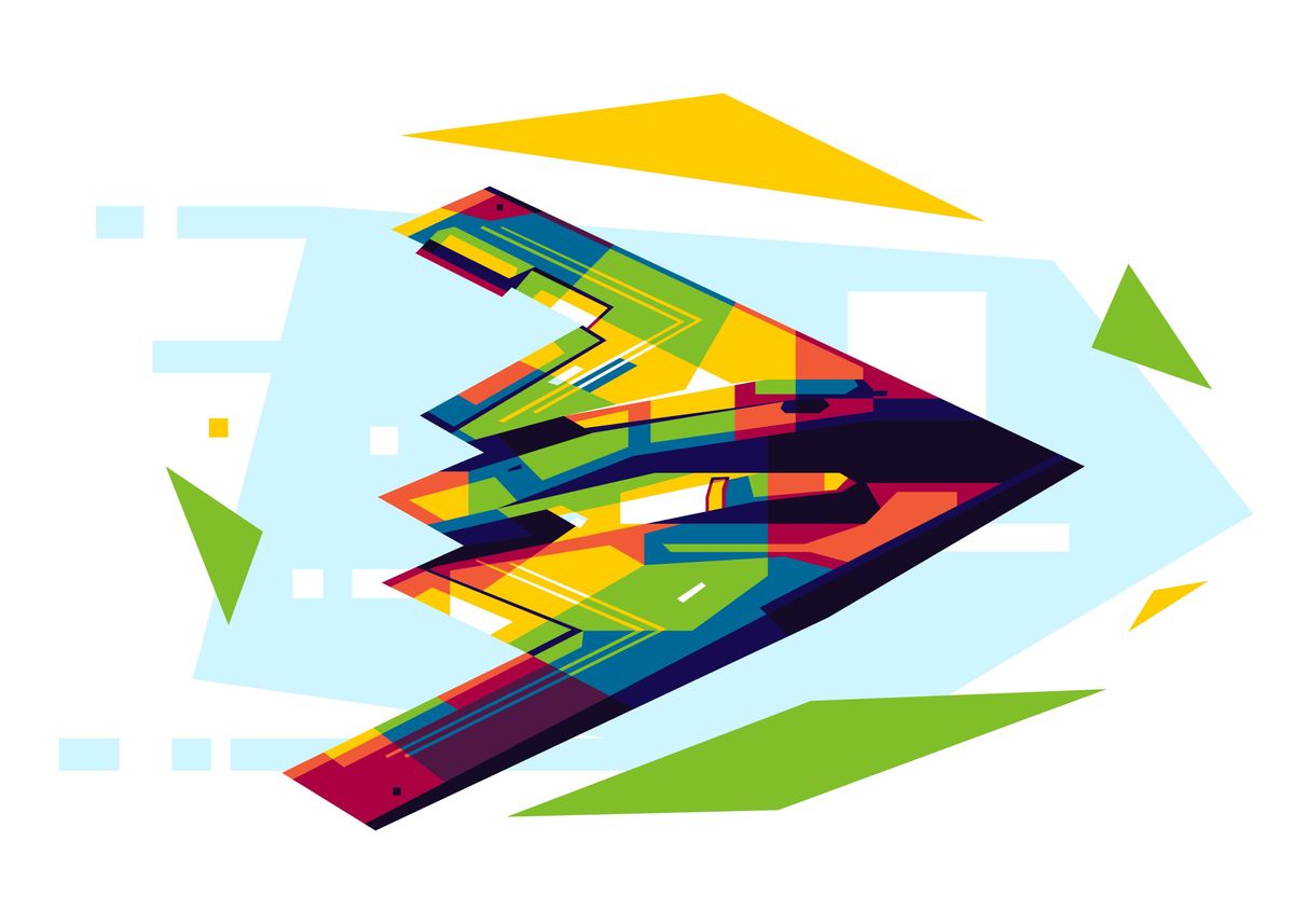 'B2 Spirit' Poster, picture, metal print, paint by Lintang Wicaksono ...