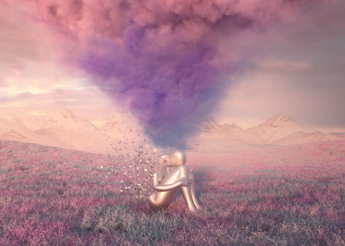 'Overwhelmed' Poster, picture, metal print, paint by Michelle von ...