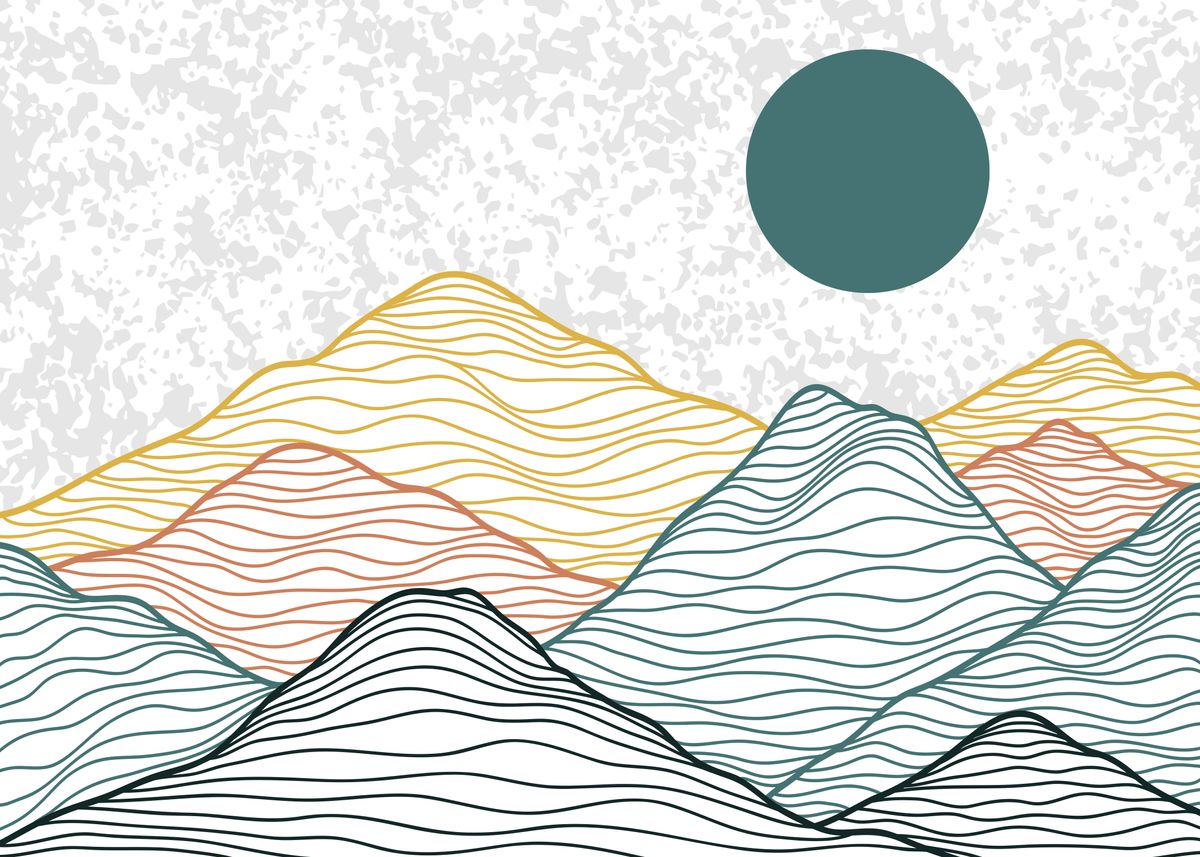 'Mountain layout design' Poster by Dadan Andriyana | Displate